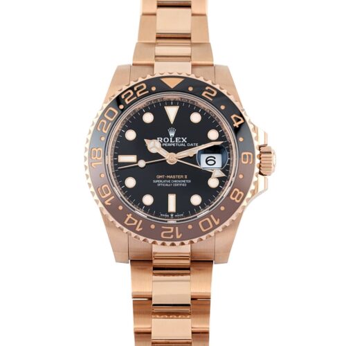 Rolex 126715CHNR GMT-Master II Everose Gold RootBeer 40mm 2022 Box ...