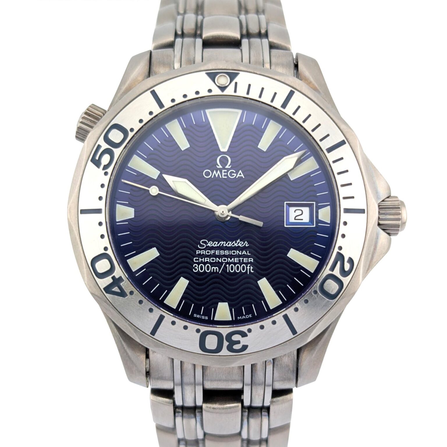 Omega 2231.80 Seamaster Diver 300M Titanium Purple Dial 41.5mm ~1999 ...